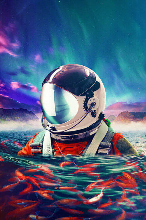 Surreal Astronaut Art - BIG Wall Décor