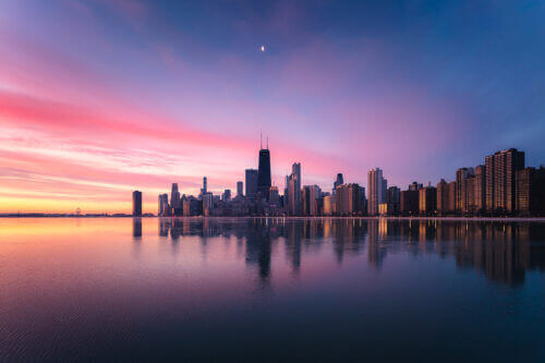 Aerial Chicago Wall Art - BIG Wall Décor