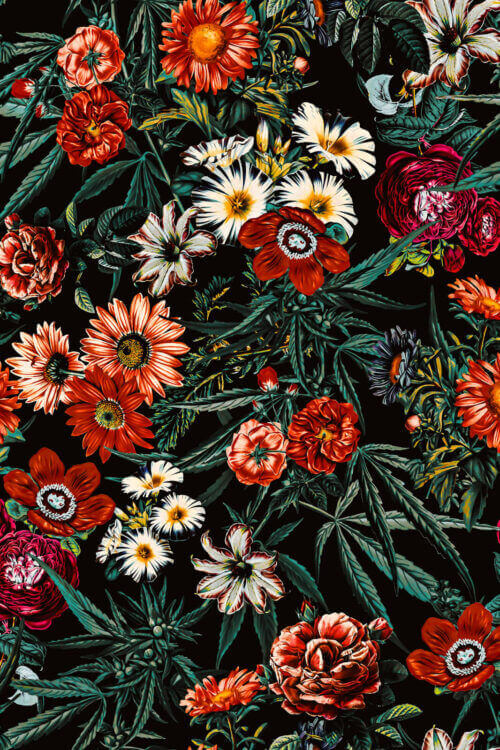 Marijuana Pattern Wall Art - BIG Wall Décor