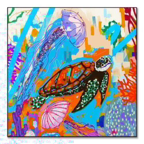 Sea Turtle Pop Art | BIG Wall Décor