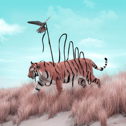 Surreal Tiger Wall Art - BIG Wall Décor