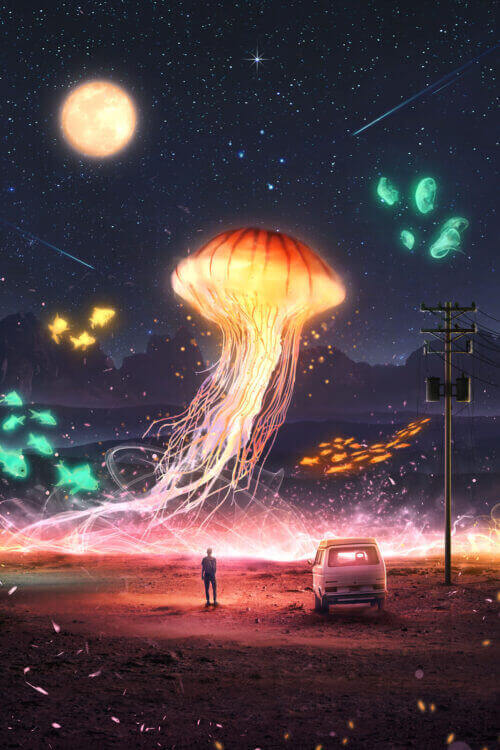 Surreal Astronaut Wall Art - BIG Wall Décor