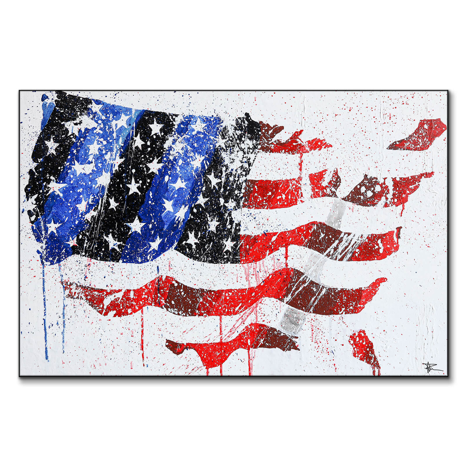 Abstract American Flag Art