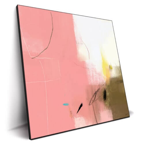 Pink Abstract Wall Art – Soft Modern Square Design