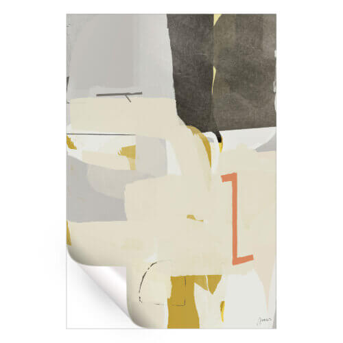 Classmate Reunion - Neutral Tan and Grey Wall Art Print | BIG Wall Décor