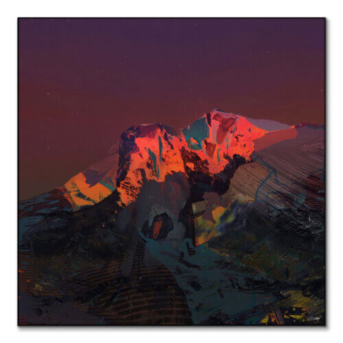 Abstract Mountain Sunset Wall Art| BIG Wall Décor