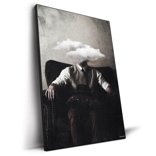 Surreal Vintage Man Smoking - BIG Wall Décor