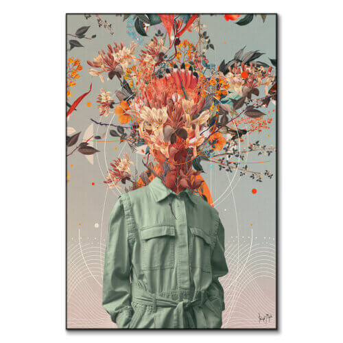 Fashion Flower Head Collage | BIG Wall Décor