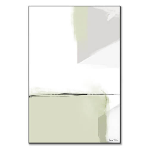 Minimal Light Green Abstract Art | BIG Wall Décor