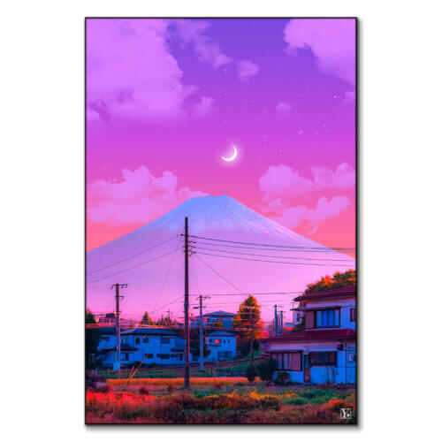 Hollywood Vaporwave Sunset - BIG Wall Décor