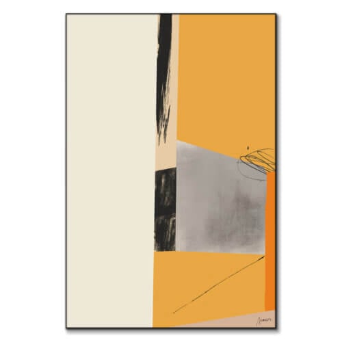Abstract Yellow Rectangle Shapes | BIG Wall Décor