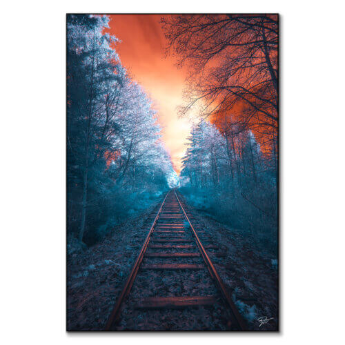 Rail Tracks IR Photography | BIG Wall Décor