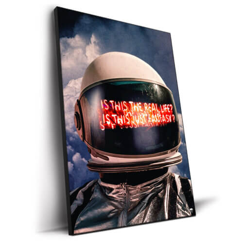 Retro Astronaut Neon Real Life | BIG Wall Décor