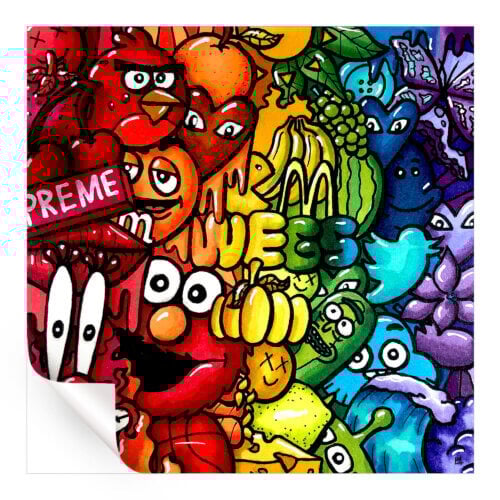 Rainbow Cartoon Wall Art | BIG Wall Décor