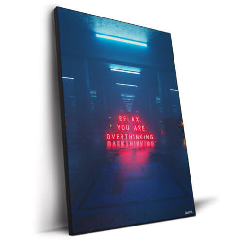 Relax You are Overthinking Neon Art | BIG Wall Décor