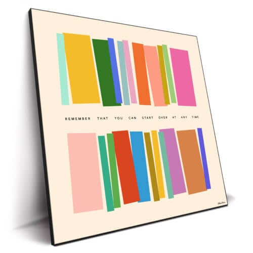 Start Over Positive Message Art| BIG Wall Décor
