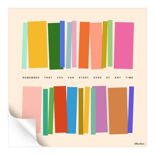 Start Over Positive Message Art| BIG Wall Décor