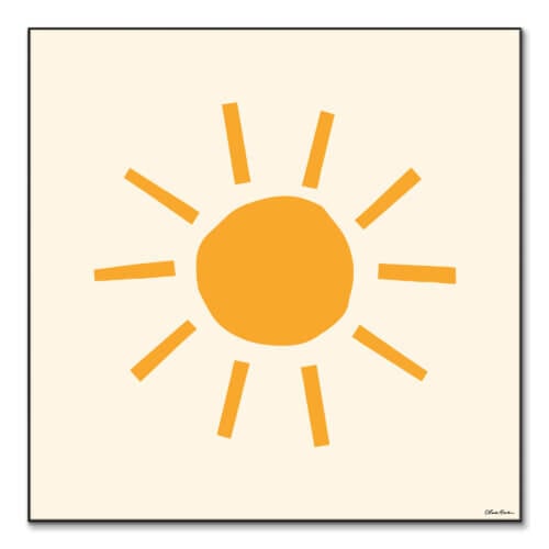 Minimal Sun Graphic Wall Art | BIG Wall Décor
