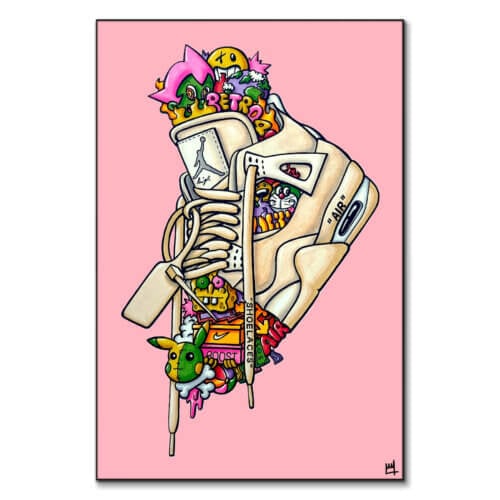 Pink Air Jordan Wall Art | BIG Wall Décor