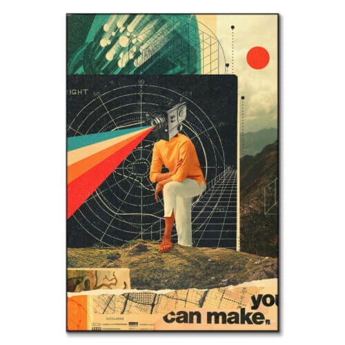 You Can Make It Right - Retro Collage Wall Art Print | BIG Wall Décor