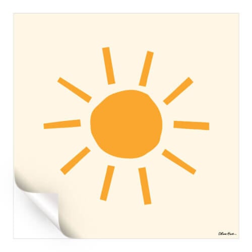 Minimal Sun Graphic Wall Art | BIG Wall Décor
