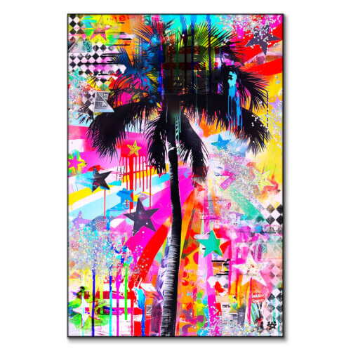 Colorful Palm Tree Pop Art | BIG Wall Décor