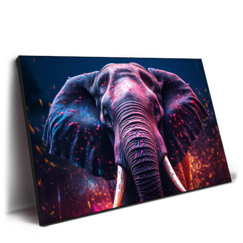 Colorful Painted Elephant Wall Art | BIG Wall Décor