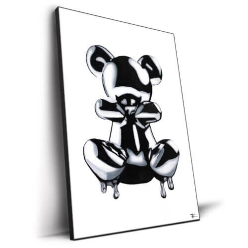 Glossy Black Bear Paint Drip - BIG Wall Décor