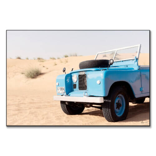 Vintage Blue Desert Land Rover | BIG Wall Décor