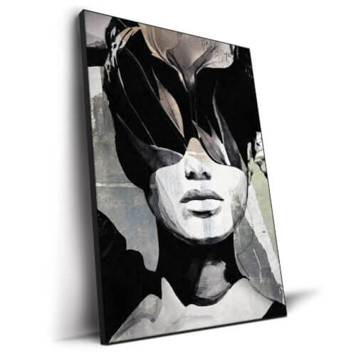 Illustrated Woman Abstract Mask Wall Art | BIG Wall Décor