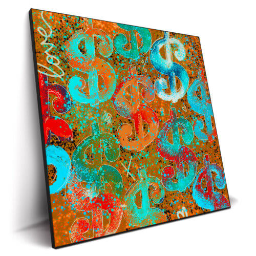 Colorful Dollar Sign Pop Art | BIG Wall Décor