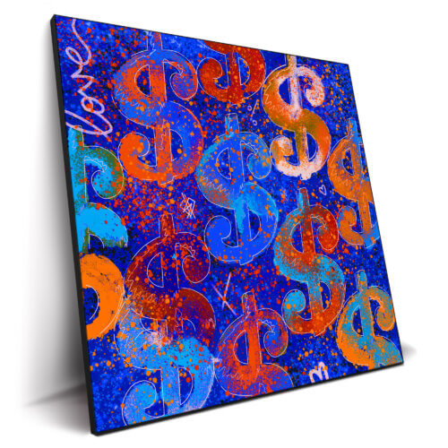 Vibrant Illustrated Dollar Sign Pop Art | BIG Wall Décor
