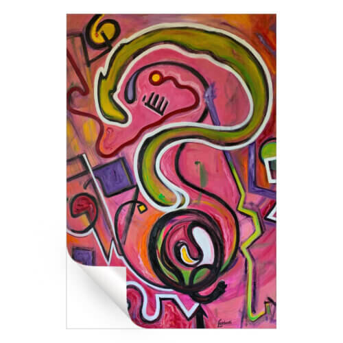 Abstract Question Mark Paint Wall Art | BIG Wall Décor