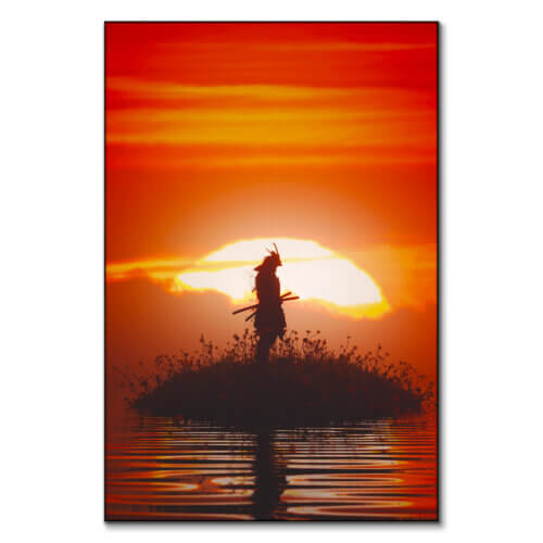 Sunset Samurai Silhouette Wall Art | BIG Wall Décor