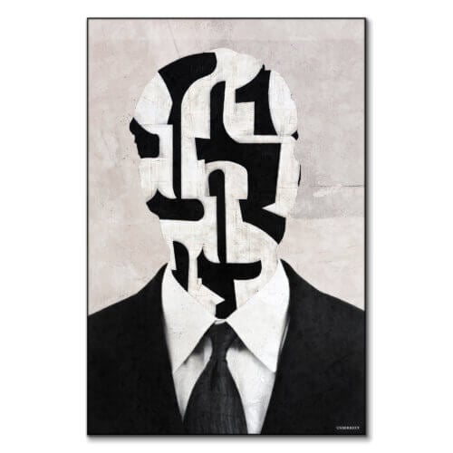 Abstract Suit Portrait Collage | BIG Wall Décor