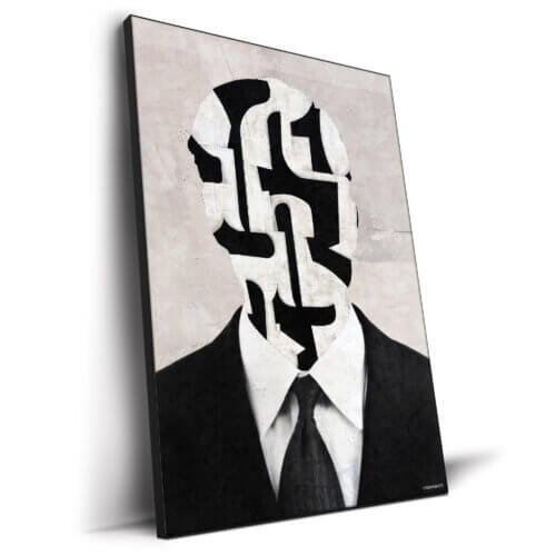 Abstract Suit Portrait Collage | BIG Wall Décor