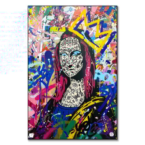 Mona Lisa Graffiti Wall Art | BIG Wall Décor