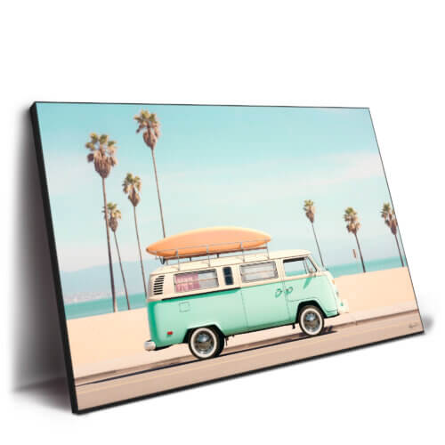 VW Bus Wall Art – Coastal California Surf Van Print