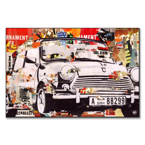 Mini Cooper Pop Art Collage | BIG Wall Décor