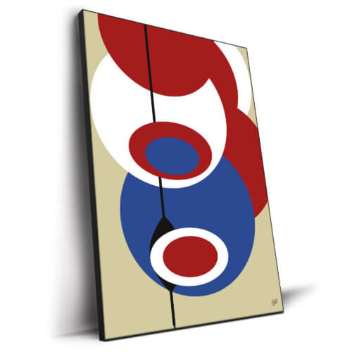 Red White Blue Geometric Drip | BIG Wall Décor