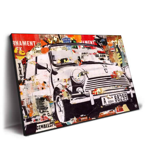 Mini Cooper Pop Art Collage | BIG Wall Décor