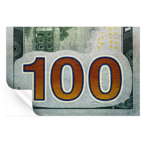 100 Dollar Bill Wall Art | BIG Wall Décor