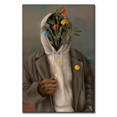 Pot Head Cannabis Wall Art | BIG Wall Décor