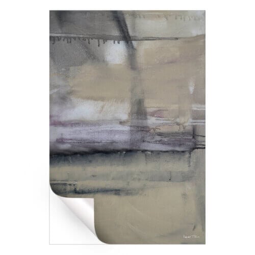 Muted Grey and Green Painted Brushstrokes | BIG Wall Décor