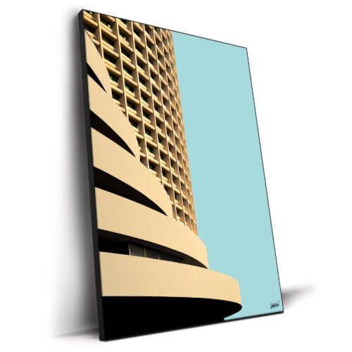 Tan Building Architecture | BIG Wall Décor
