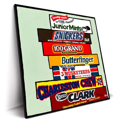 Pop Art Wall Art – Colorful Candy Bar Stack Design