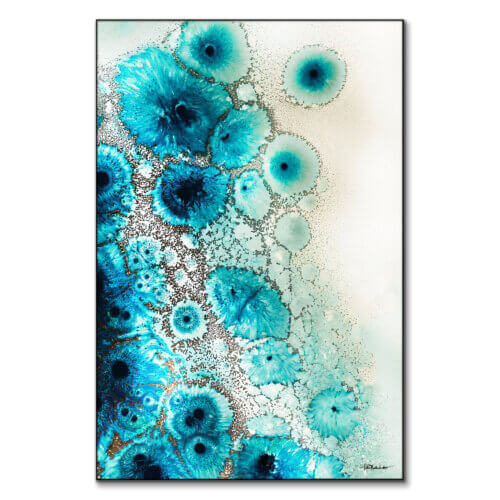 Teal Ink Blot Artwork | BIG Wall Décor