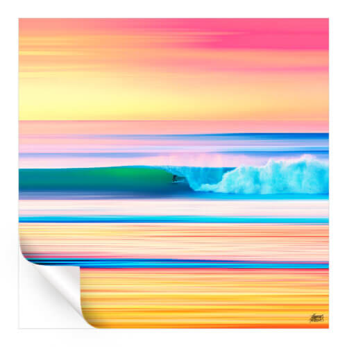Coastal Abstract Wall Art – Blue and Coral Ocean Photography