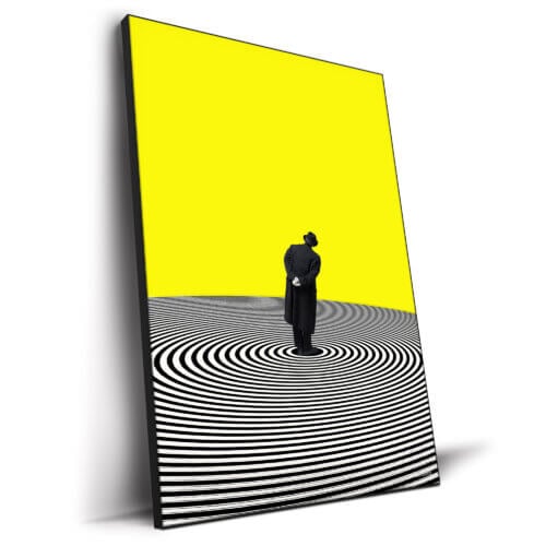 Man Standing Concentric Circles | BIG Wall Décor