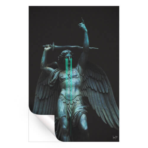 Saint Michael Archangel Sad Statue | BIG Wall Décor